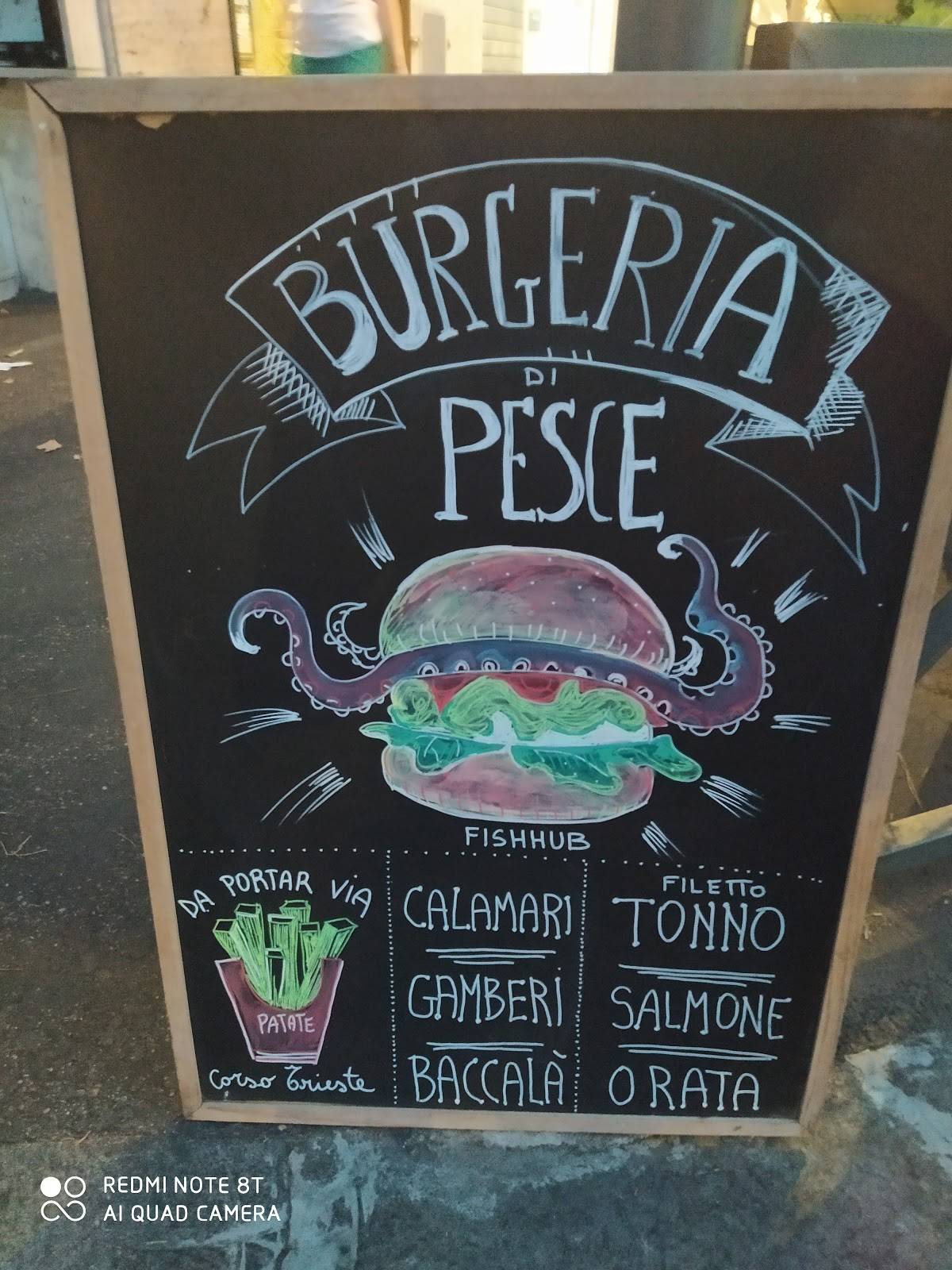 Menu at Fish Hub restaurant, Rome, Corso Trieste