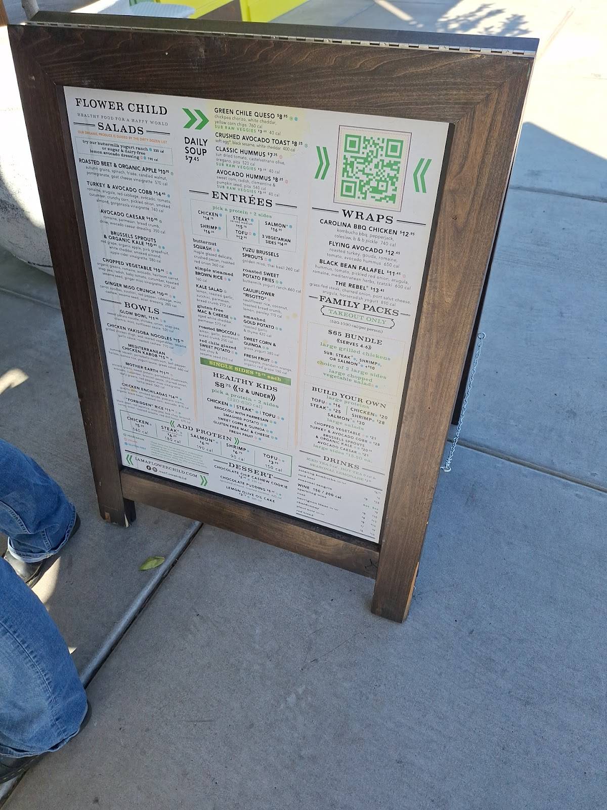Menu at Flower Child restaurant, Gilbert, E Williams Field Rd
