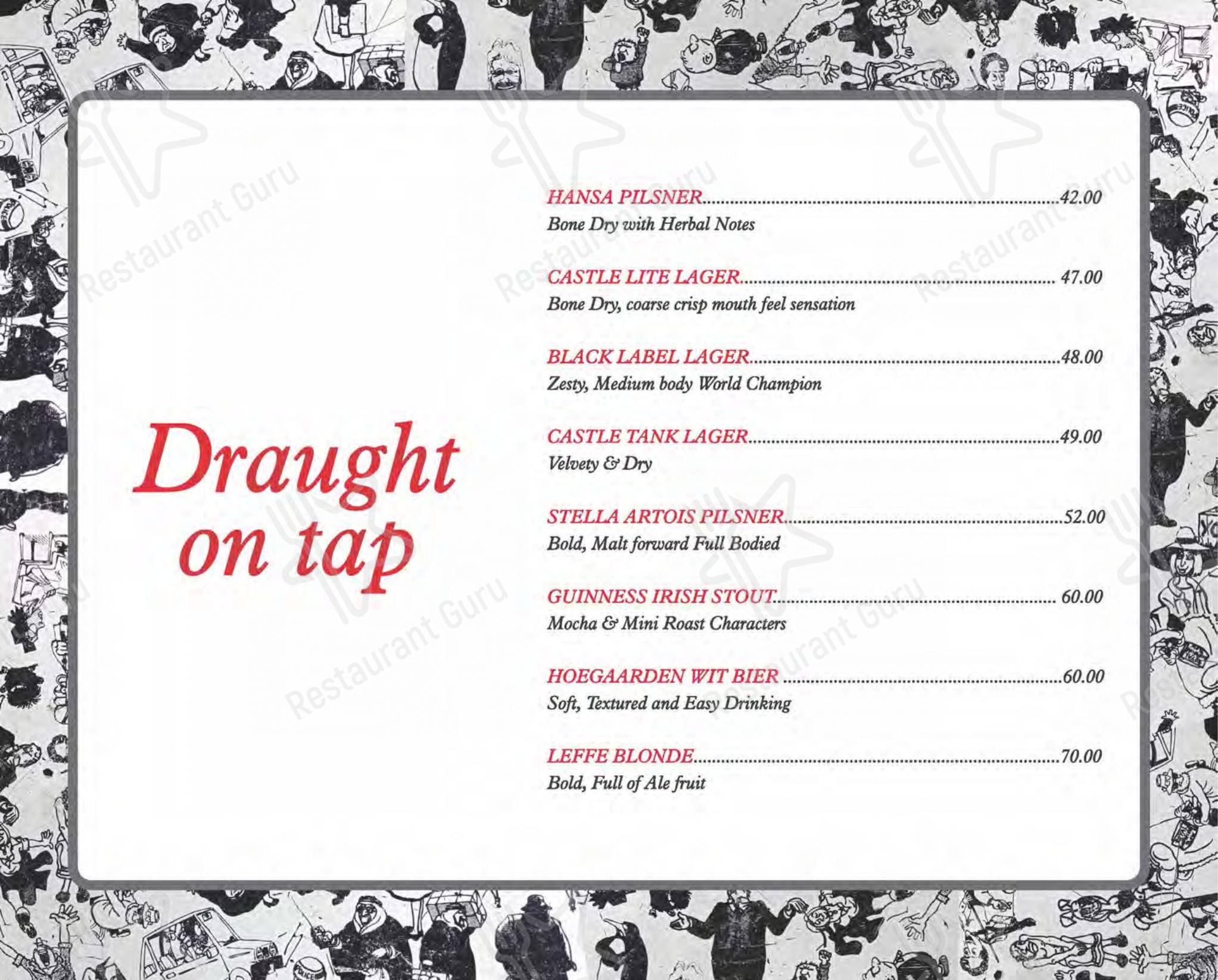 Menu at Founders at Giles pub & bar, Randburg, 9 Grafton Ave