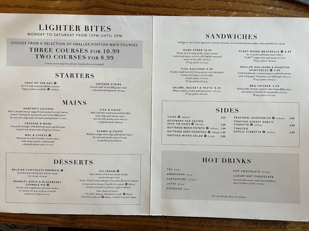 Menu at Fromebridge Mill pub & bar, Frampton on Severn