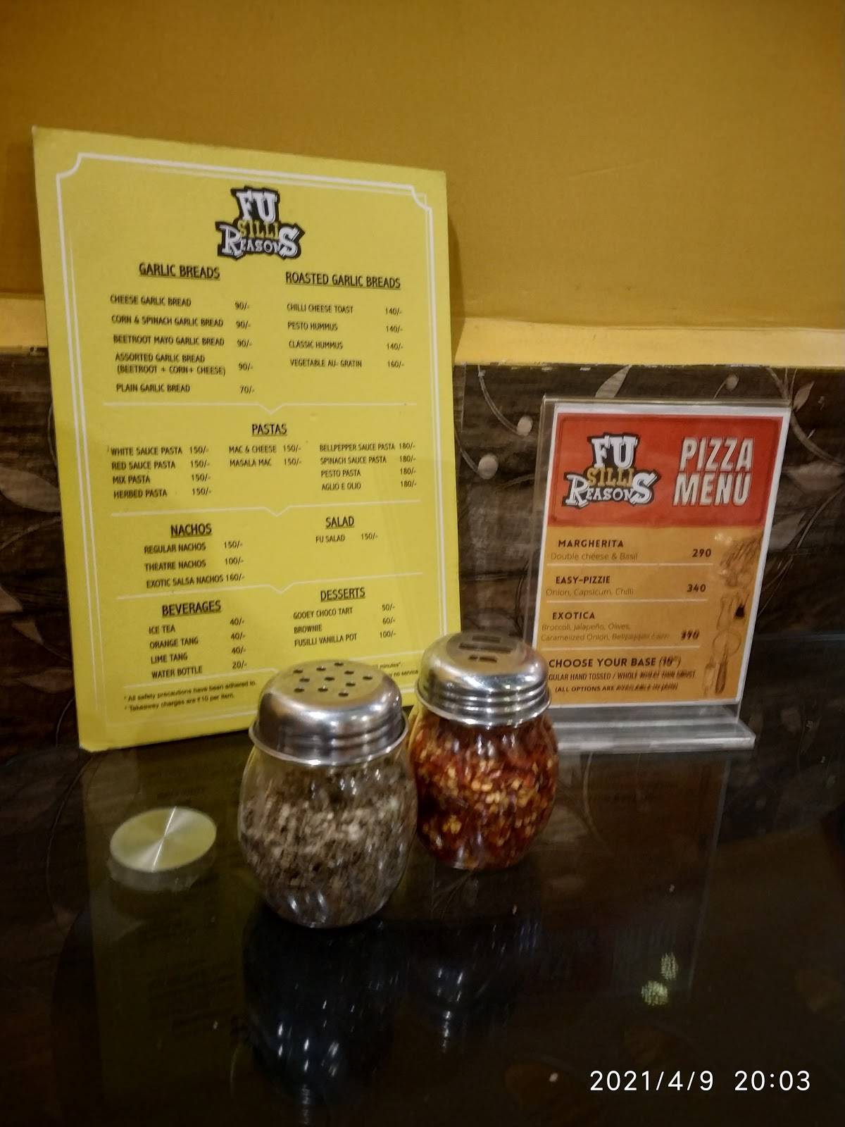 Menu at Fusilli Reasons, Chennai, No. 9