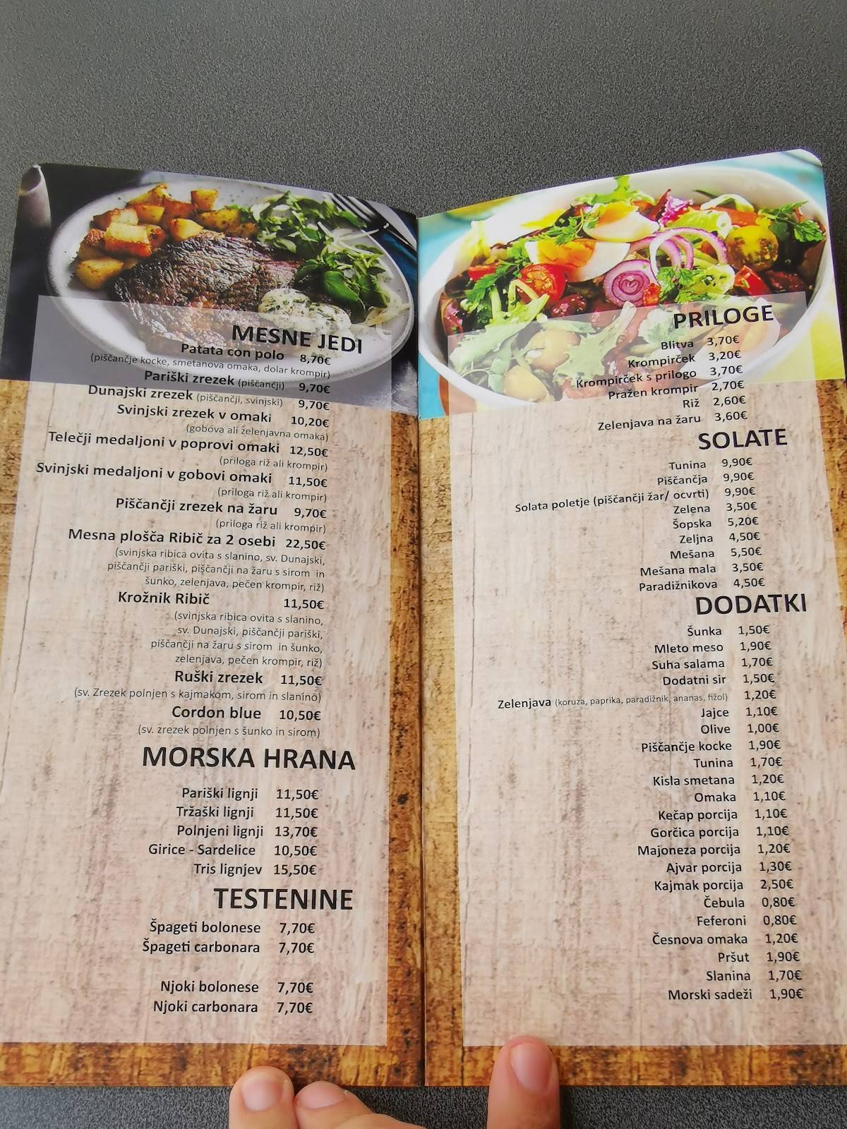 Menu da GOSTIŠČE RIBIČ, RIBIČ d.o.o. ristorante, Ruše