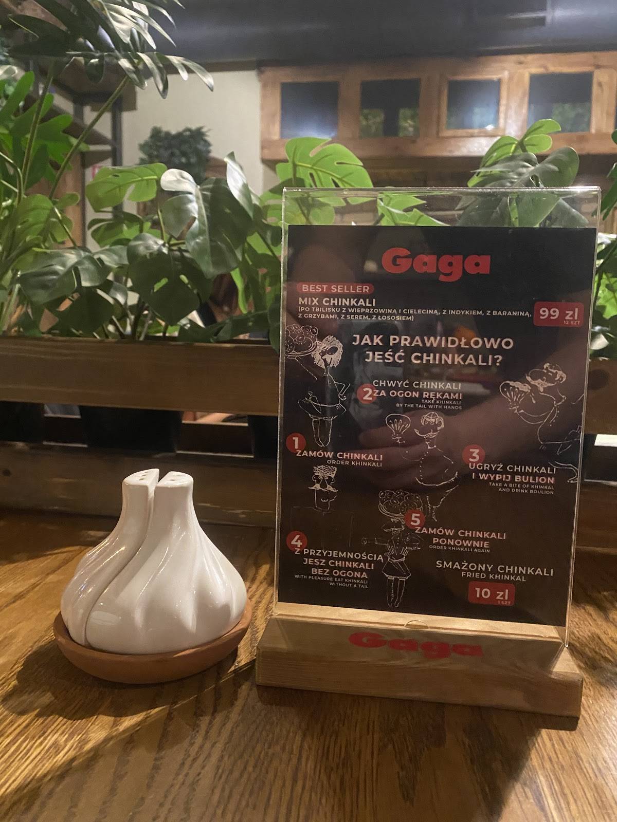 Menu at Gaga Restauracja Gruzińska restaurant, Warsaw, aleje ...