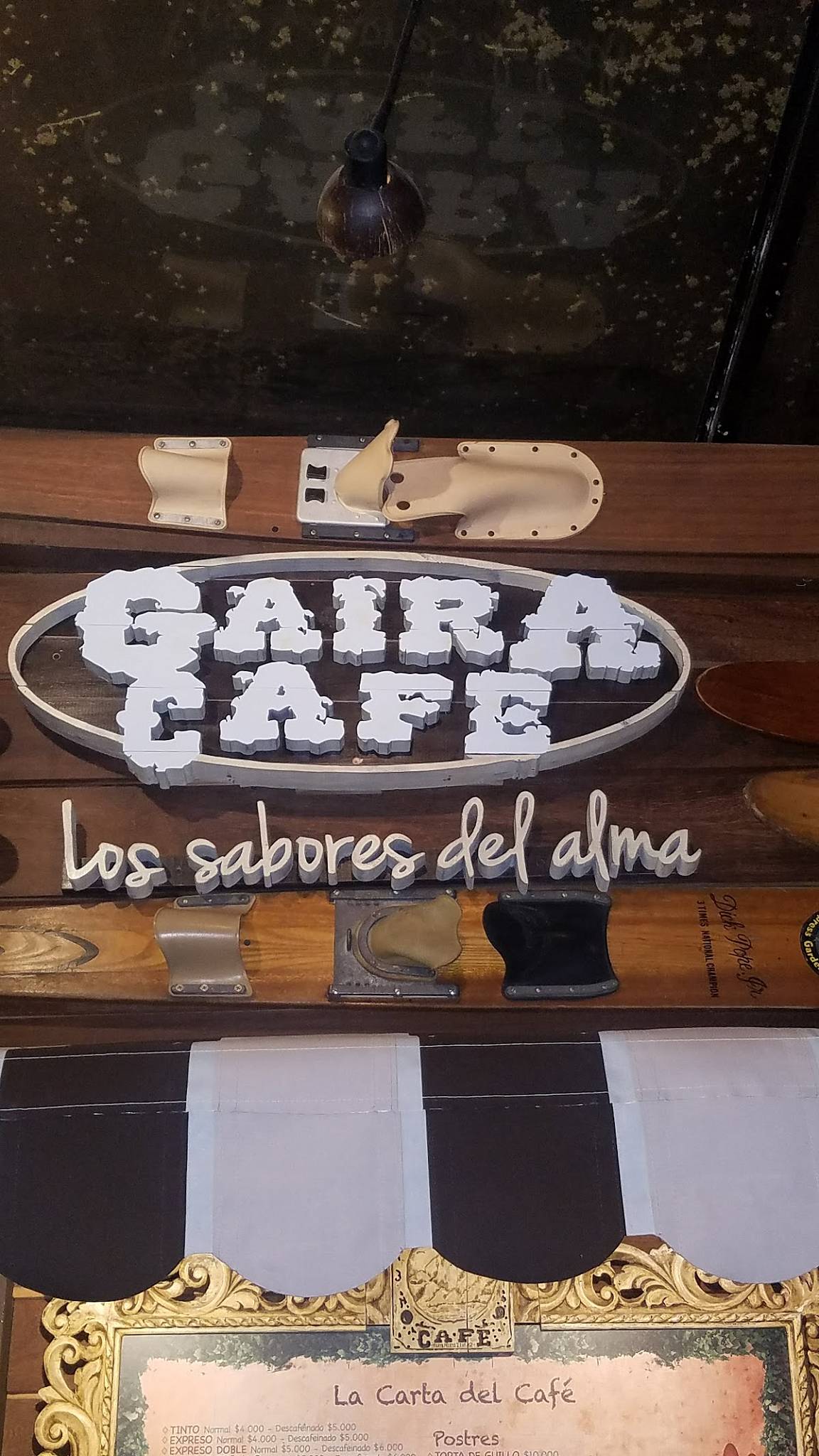 Menu at Gaira Café Cumbia House, Bogotá