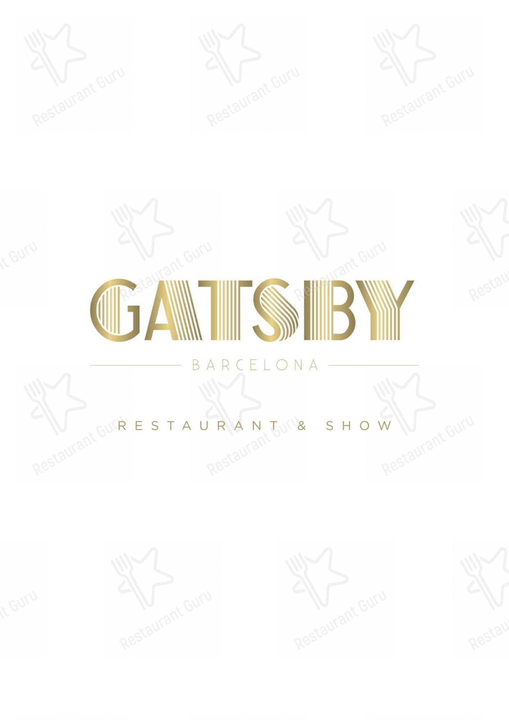 Menu at Gatsby pub & bar, Barcelona