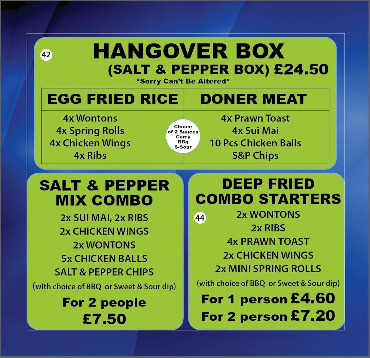 Menu at George Gerrys fast food, Bootle, 60 Aintree Rd