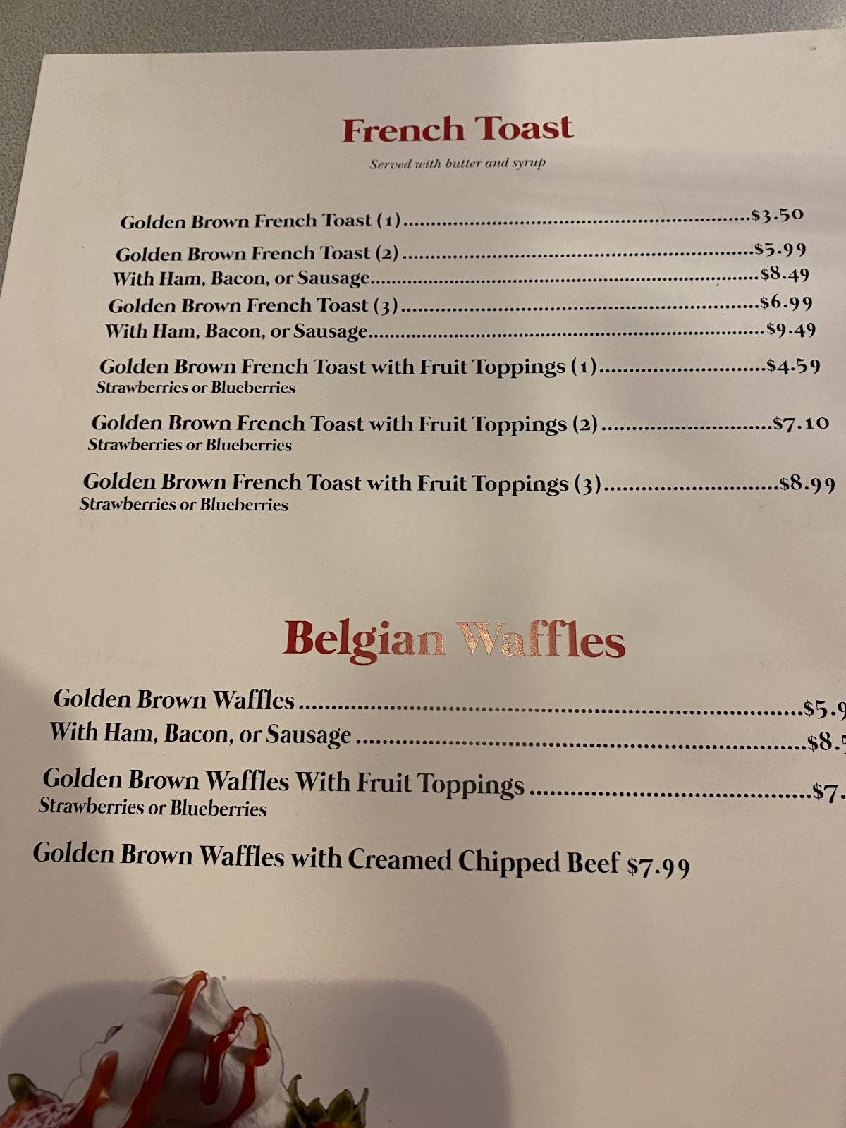 Menu at Gettysburg Family Restaurant, Gettysburg, York St #5