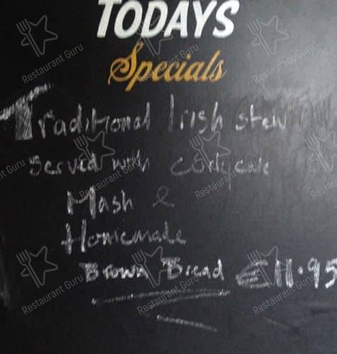 Menu at The Ginger Man pub & bar, Dublin