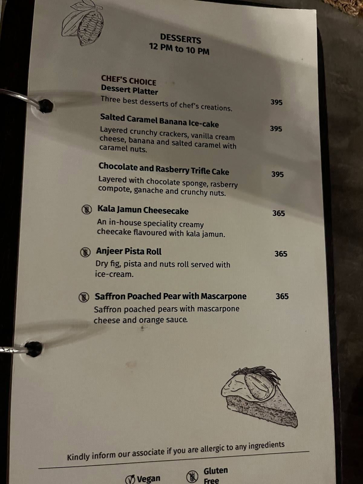 Menu at Go Native Whitefield, Bengaluru
