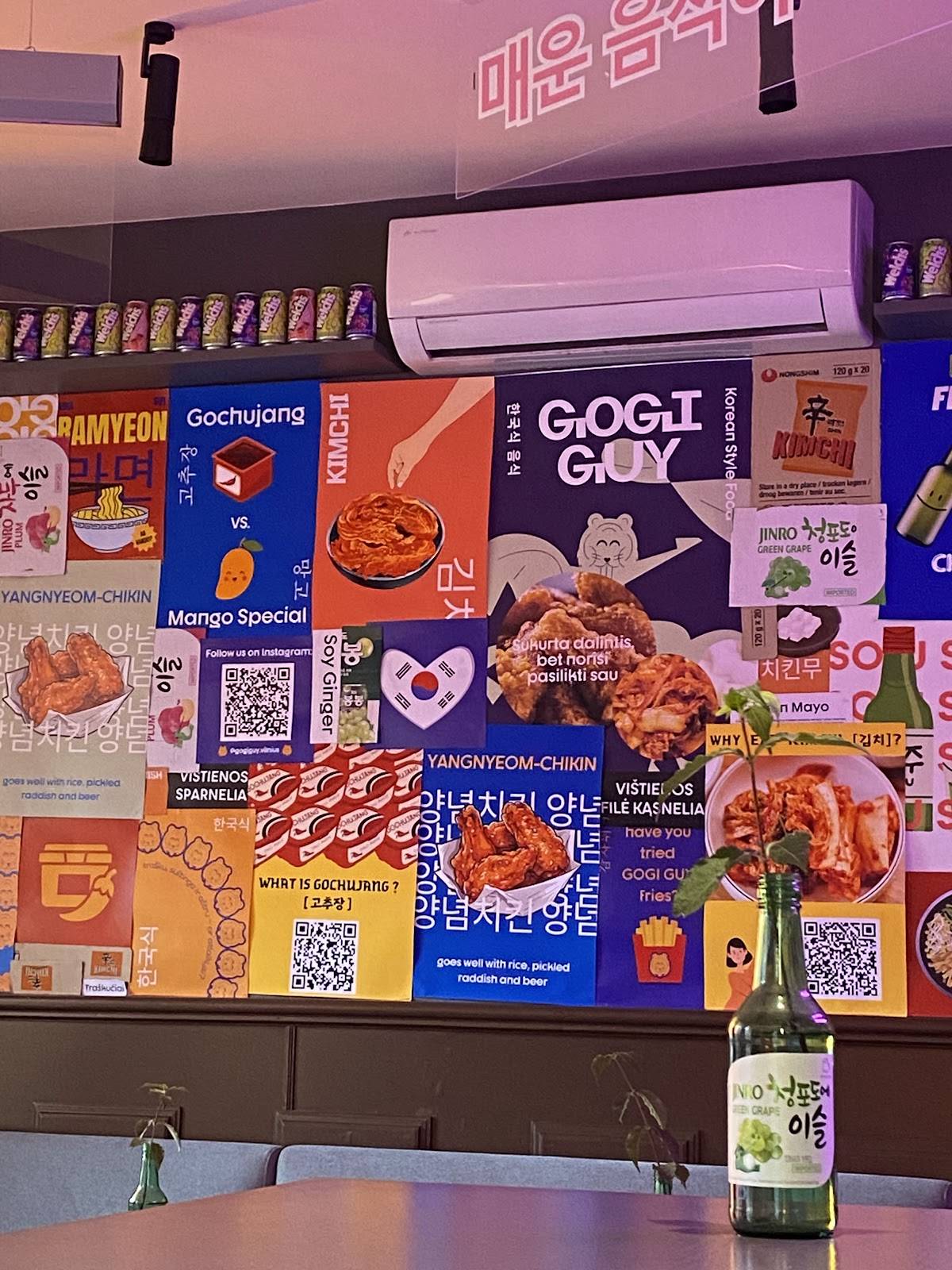 Menu at Gogi Guy restaurant, Vilnius