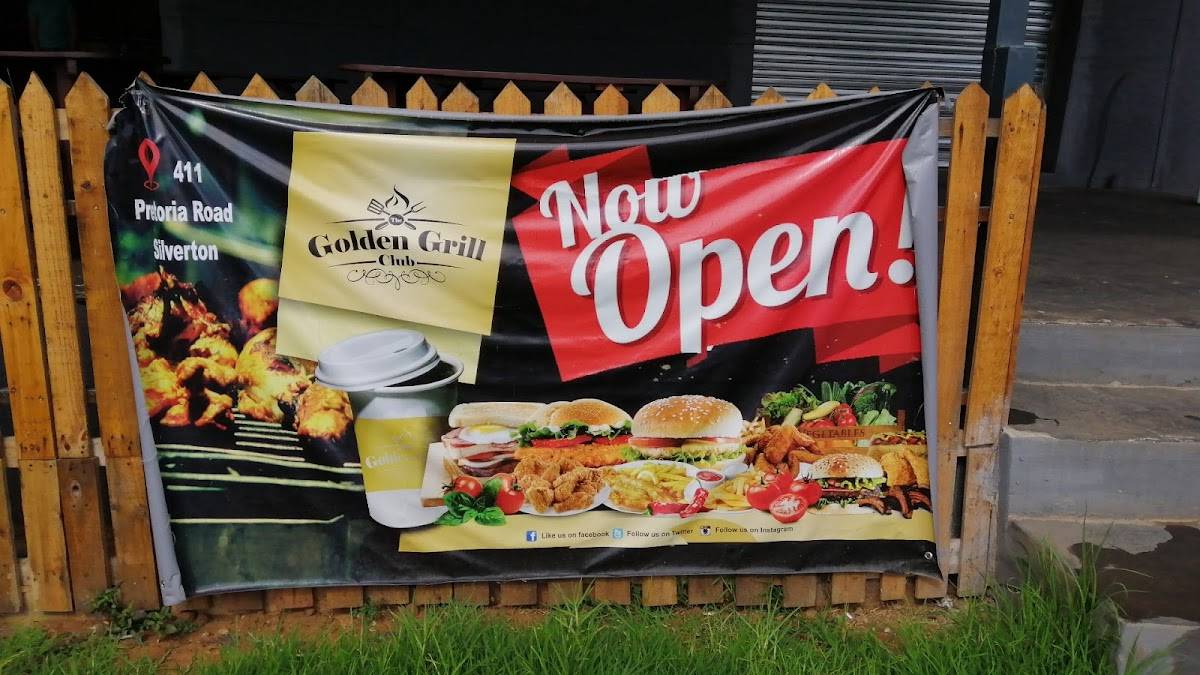 Menu at Golden Grill club, Pretoria