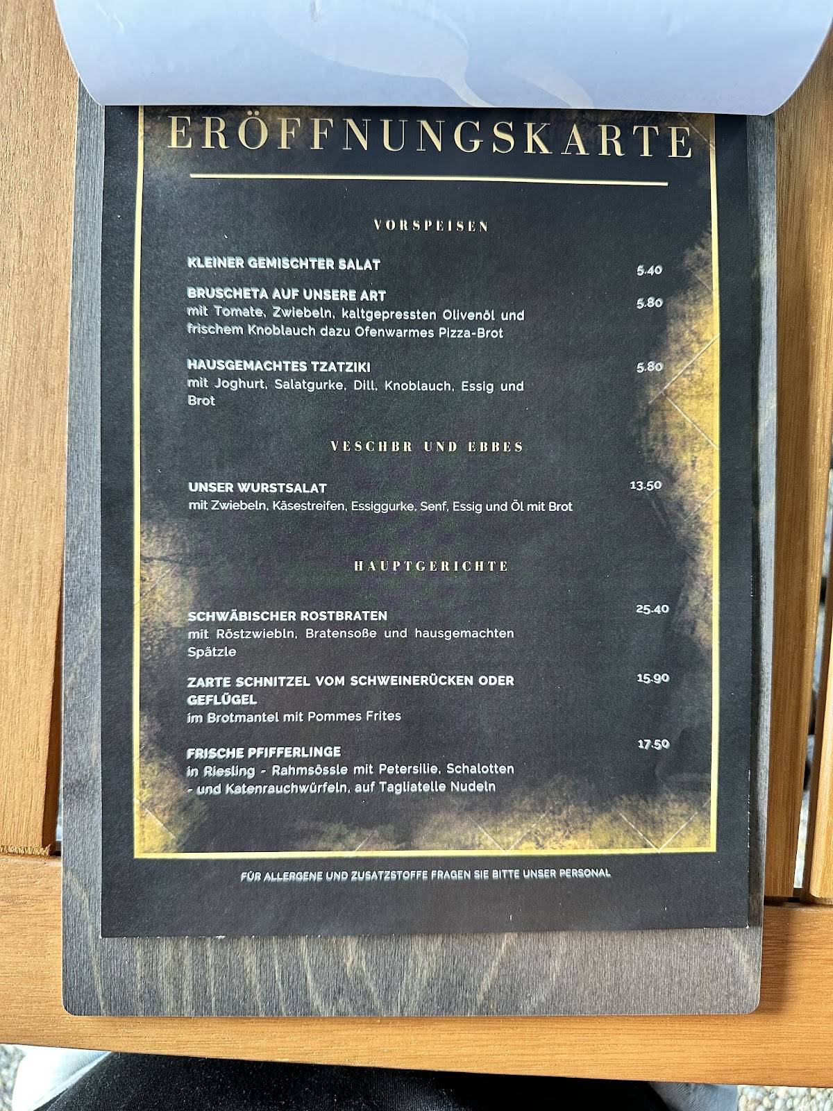 Speisekarte von Goldener Löffel restaurant, Leonberg