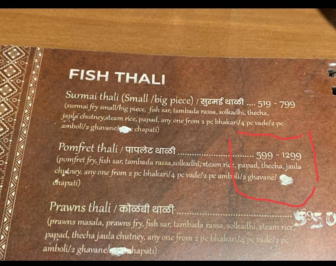 Menu at Gomantak Sagoti, Dombivli, G-19/20