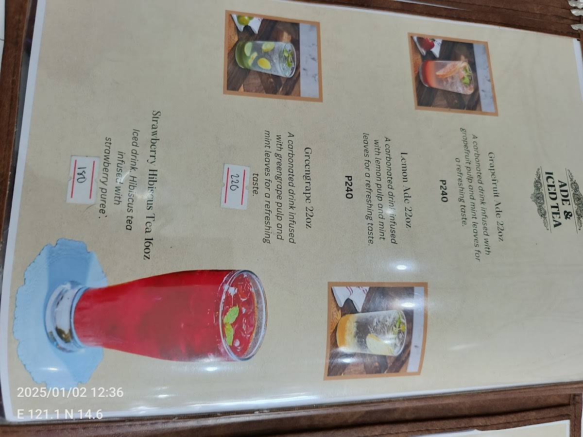 Menu at Good Pastry Cafe, San Juan