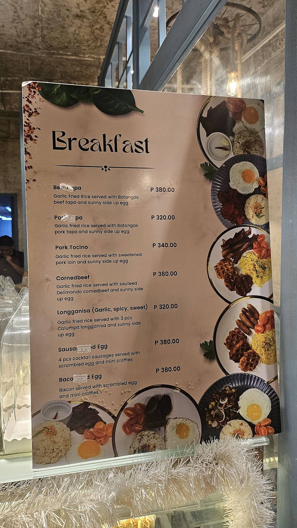 Menu at Good Pastry Cafe, San Juan