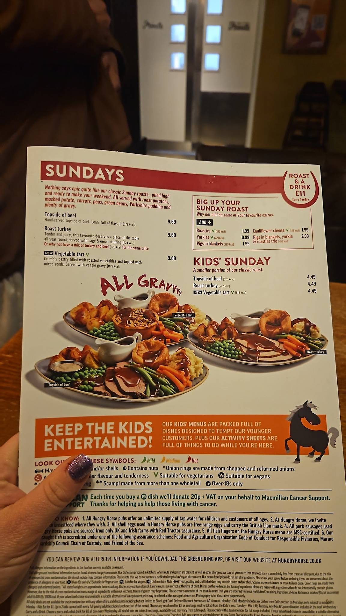 Menu at Grandstand pub & bar, Hereford