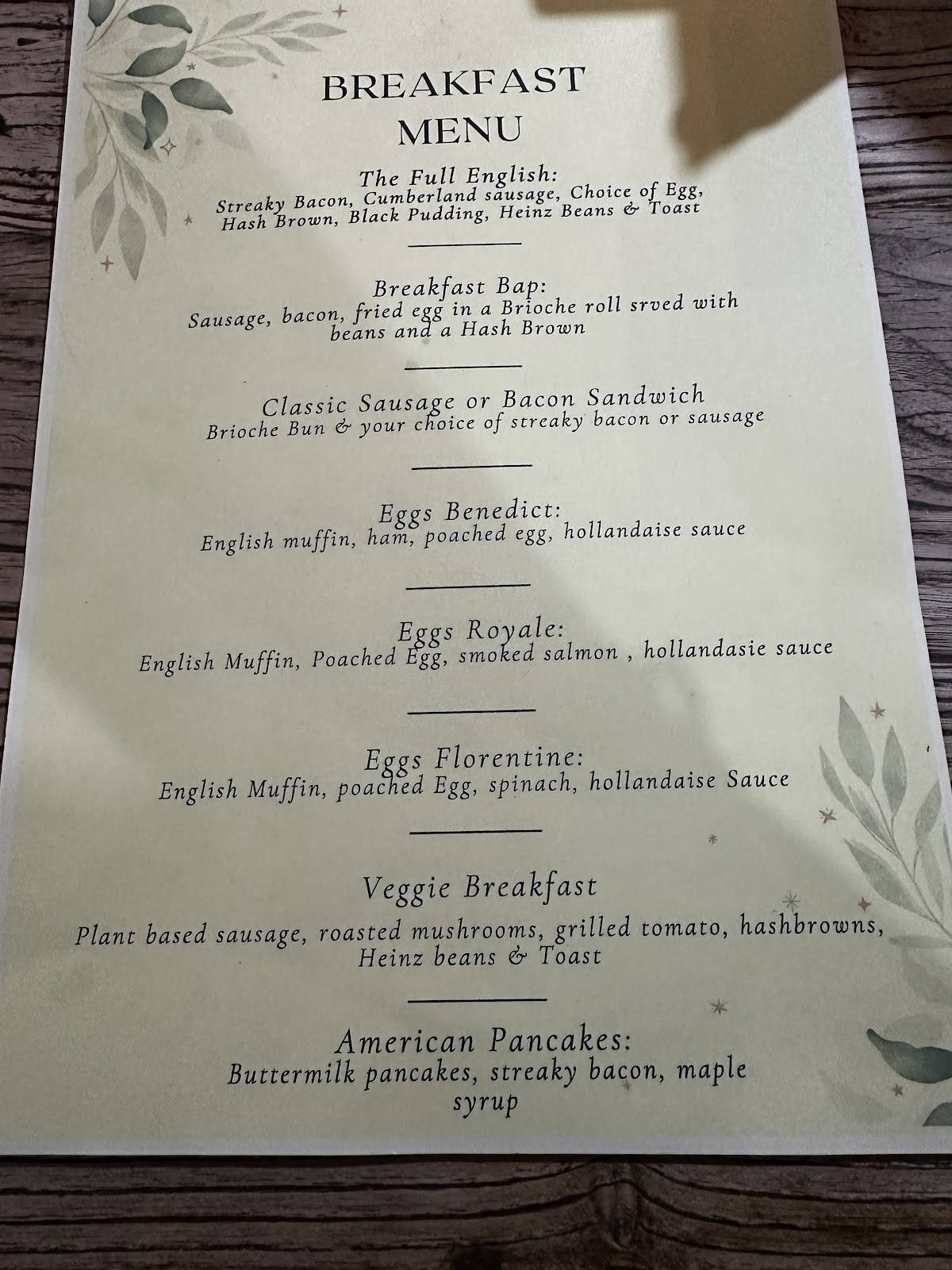 Menu at Green Man - Stanford restaurant, Biggleswade