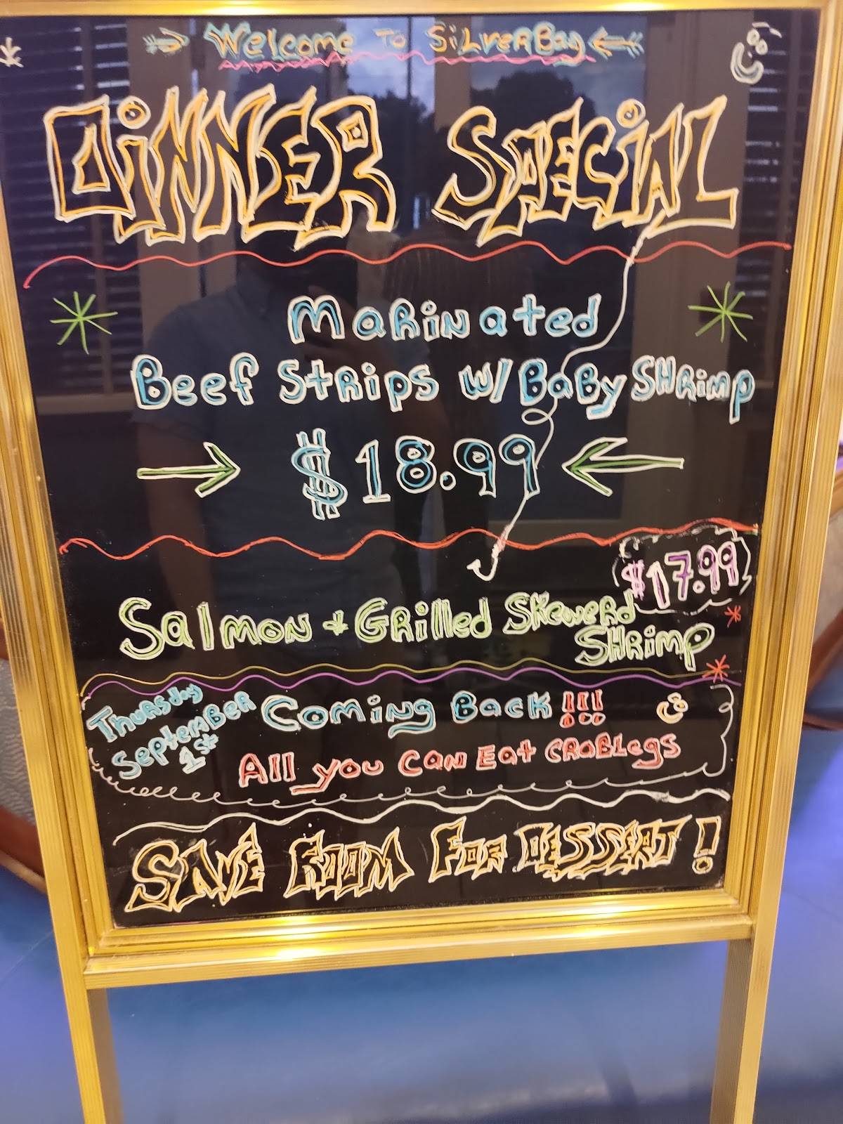 Menu at SILVER BAY restaurant, Simpsonville, 916 NE Main St