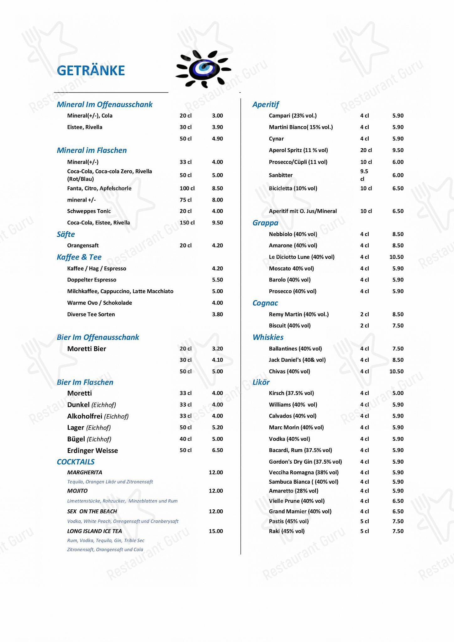 Speisekarte von Restaurant Feldschlösschen Grenchen, Grenchen