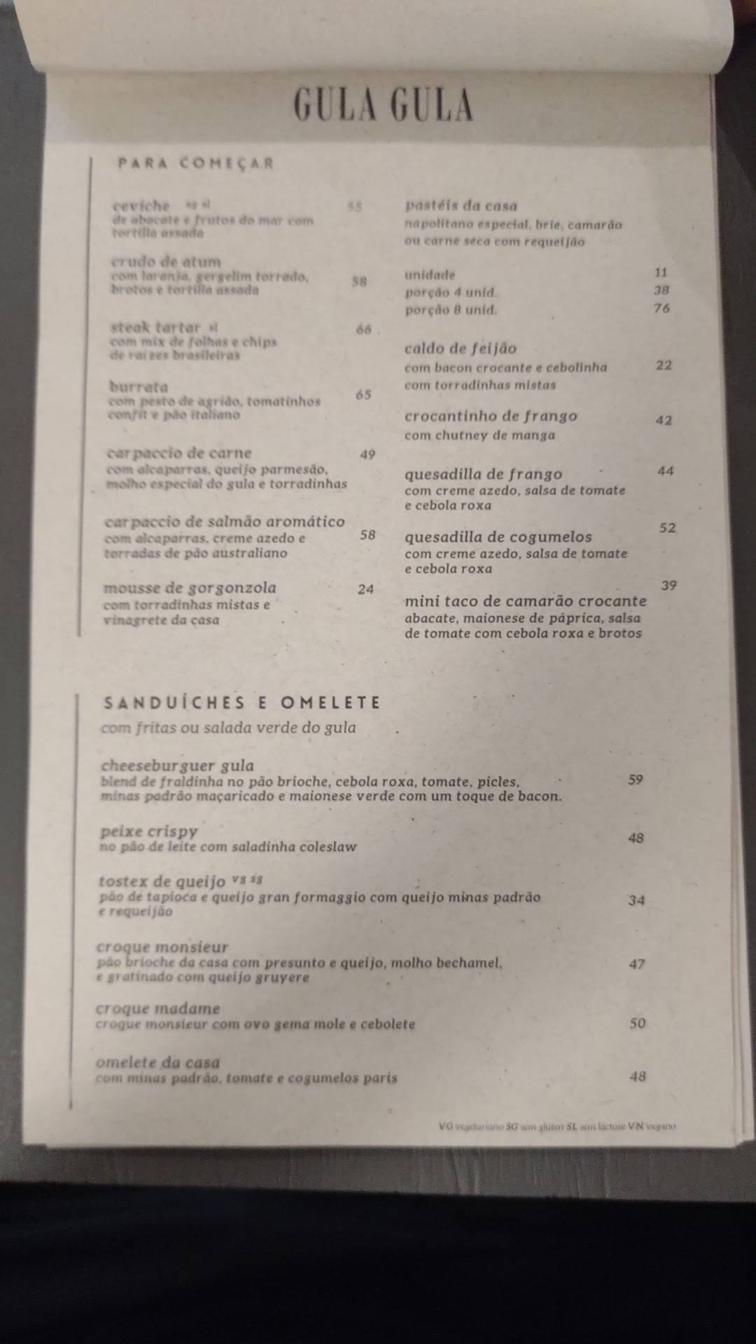 Menu em Gula Gula Restaurante, São Paulo