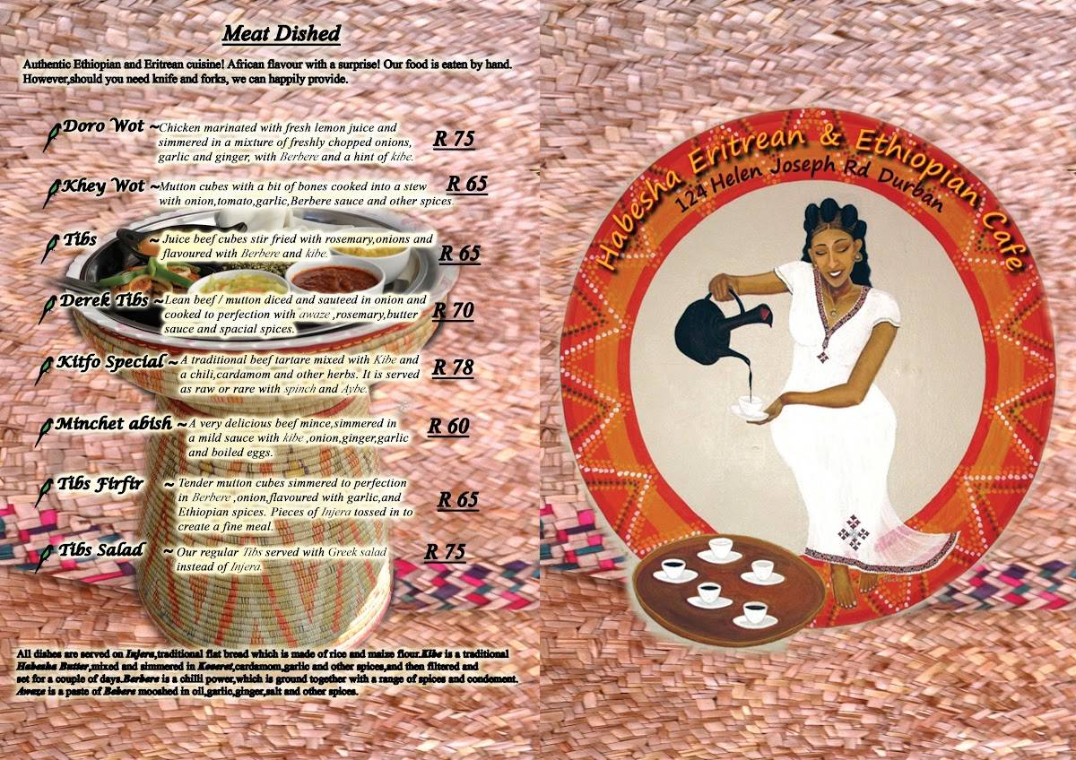 Speisekarte von Habesha Cafe, Berea