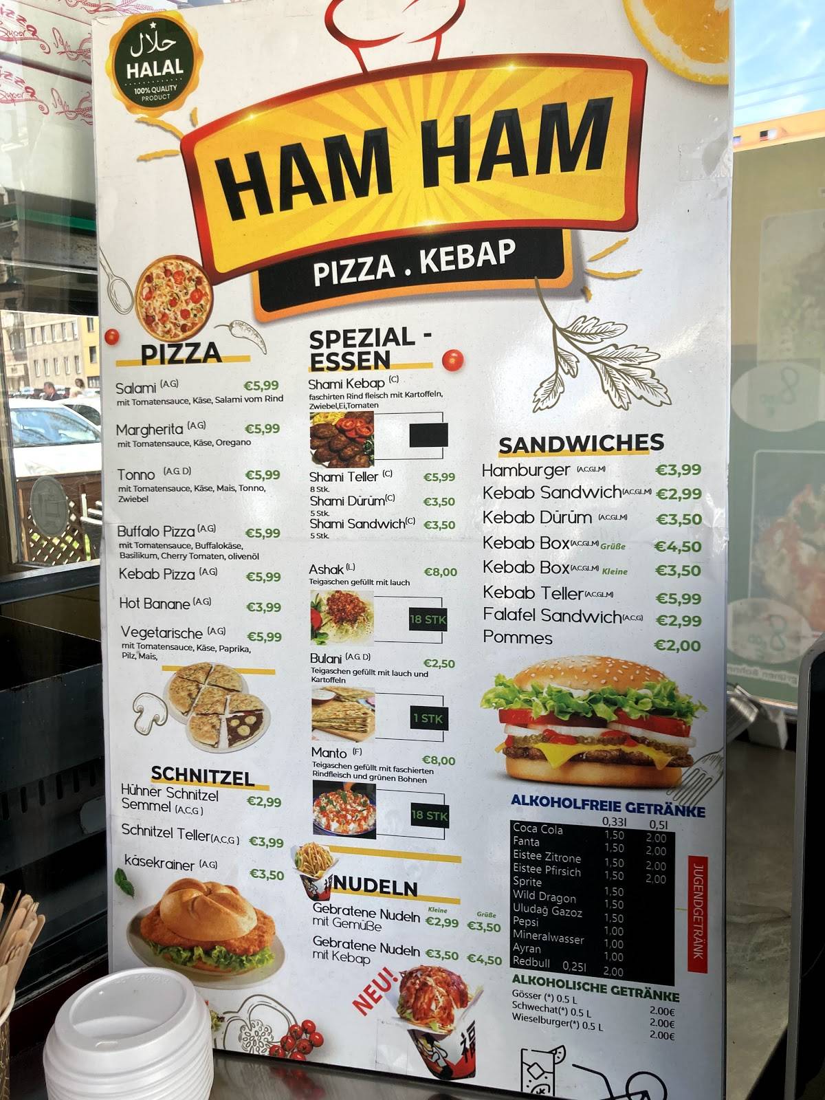 Menu au Ham Ham, Vienne