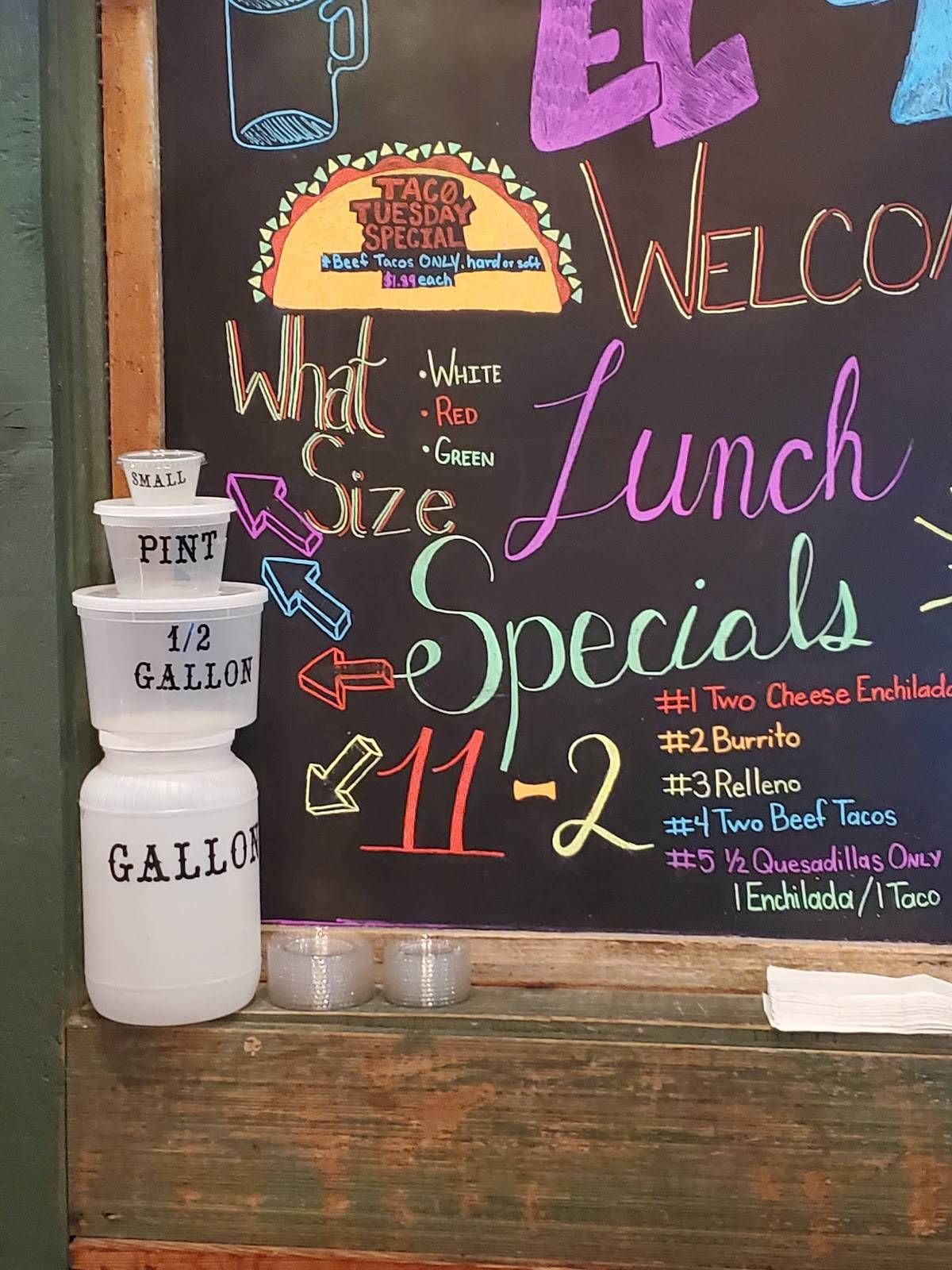 Menu at Hamlin's El Toro restaurant, Muskogee, W Okmulgee Ave