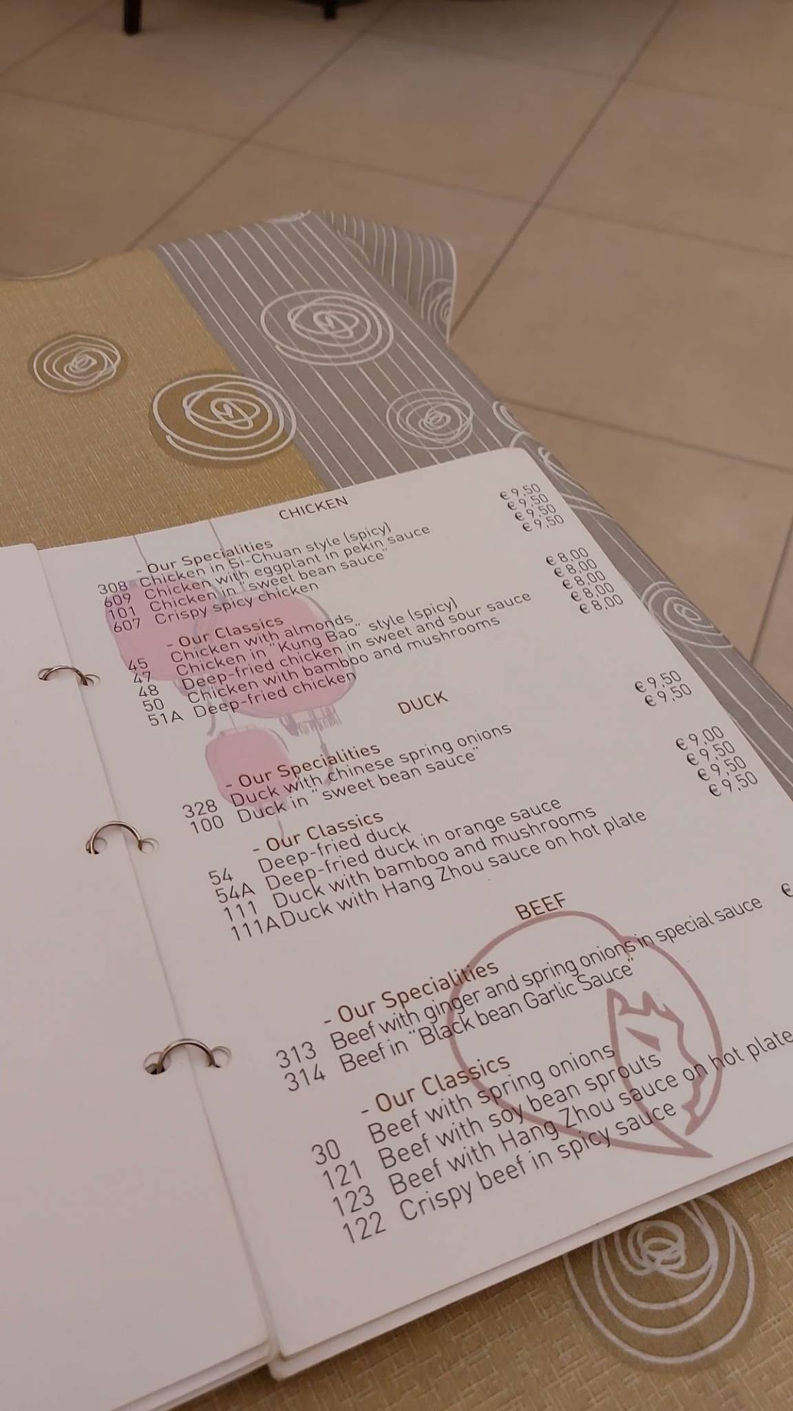 Menu da Hang Zhou da Sonia ristorante, Roma, Via Principe Eugenio 82 ...