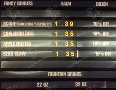 Menu at Happy Donuts restaurant, Puyallup, 305 2nd St NE