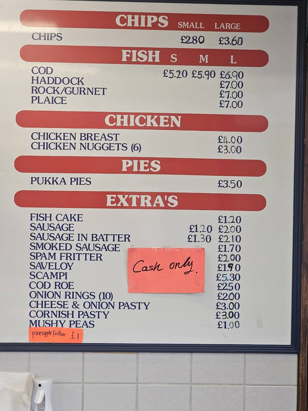 Menu at Happy Friend fast food, Luton
