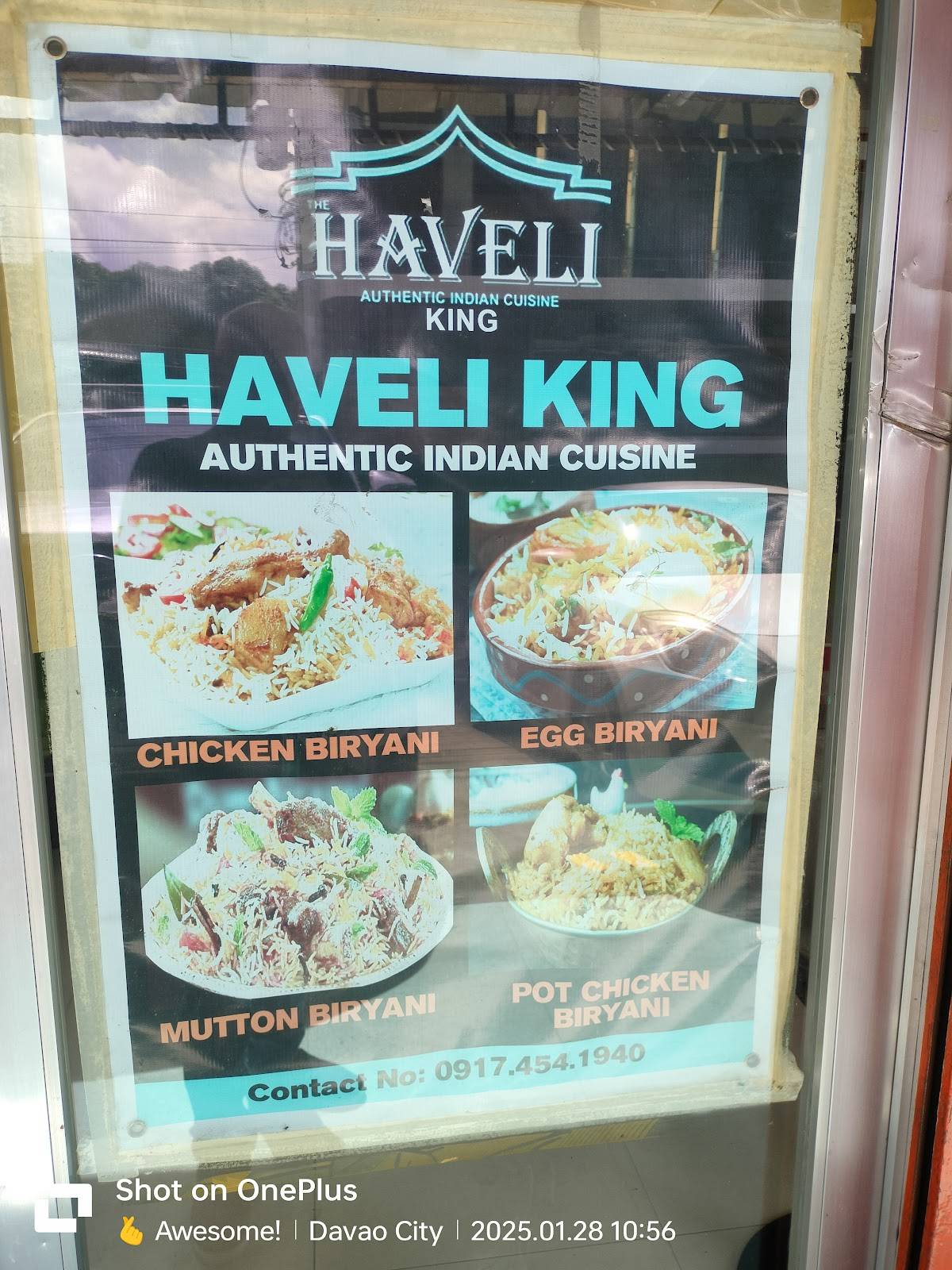 Menu at Haveli King Restaurant, Davao City