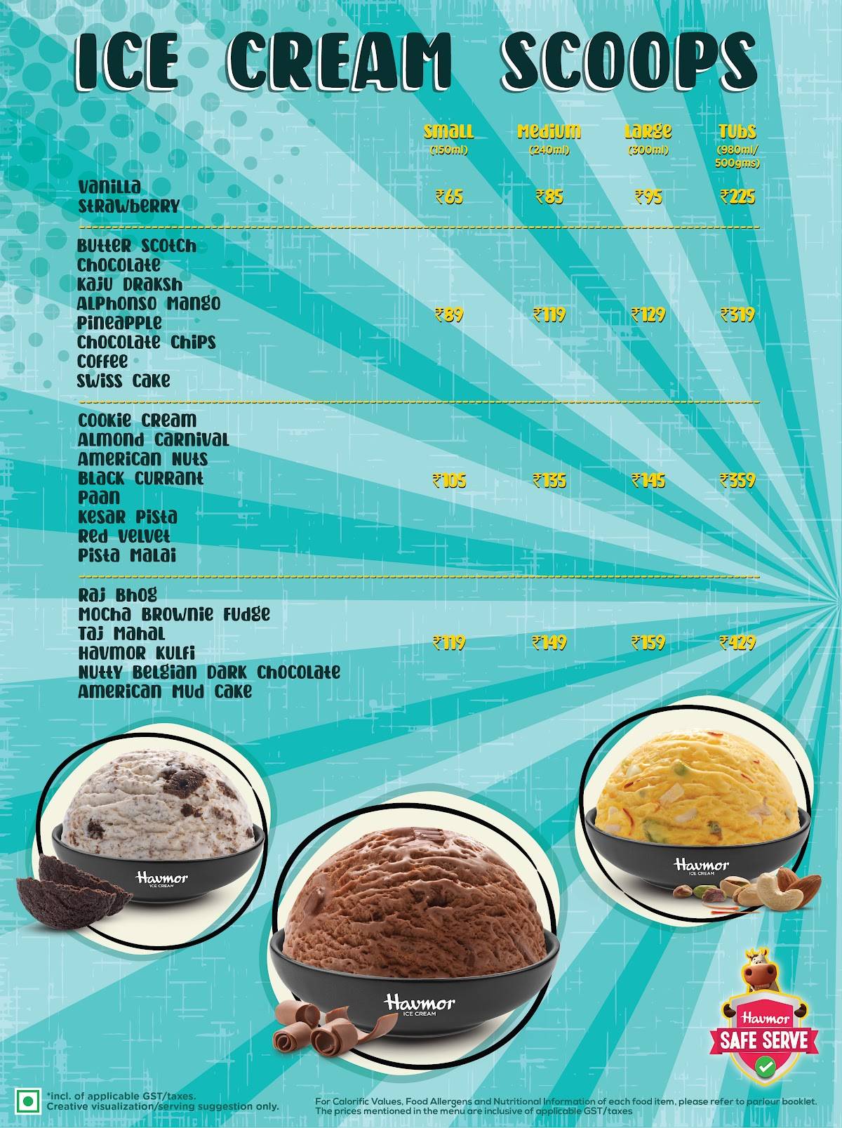 Menu at Havmor Havfunn, Gurugram, Shop No. 4-5-6