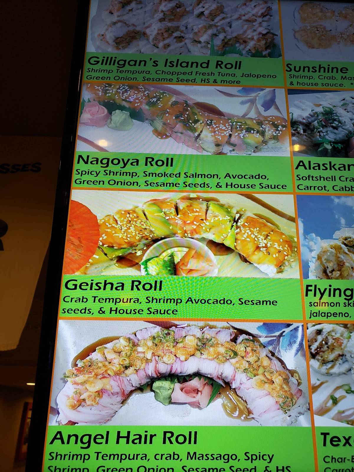 Menu at Healthy Japan restaurant, Visalia, S Mooney Blvd