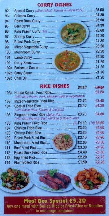 Menu at Heavenly Cuisine fast food, South Croydon, 25 Croham Rd