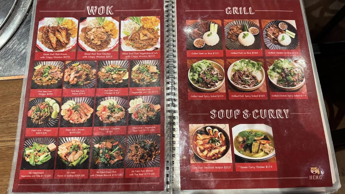 Menu at Heng restaurant, Melbourne