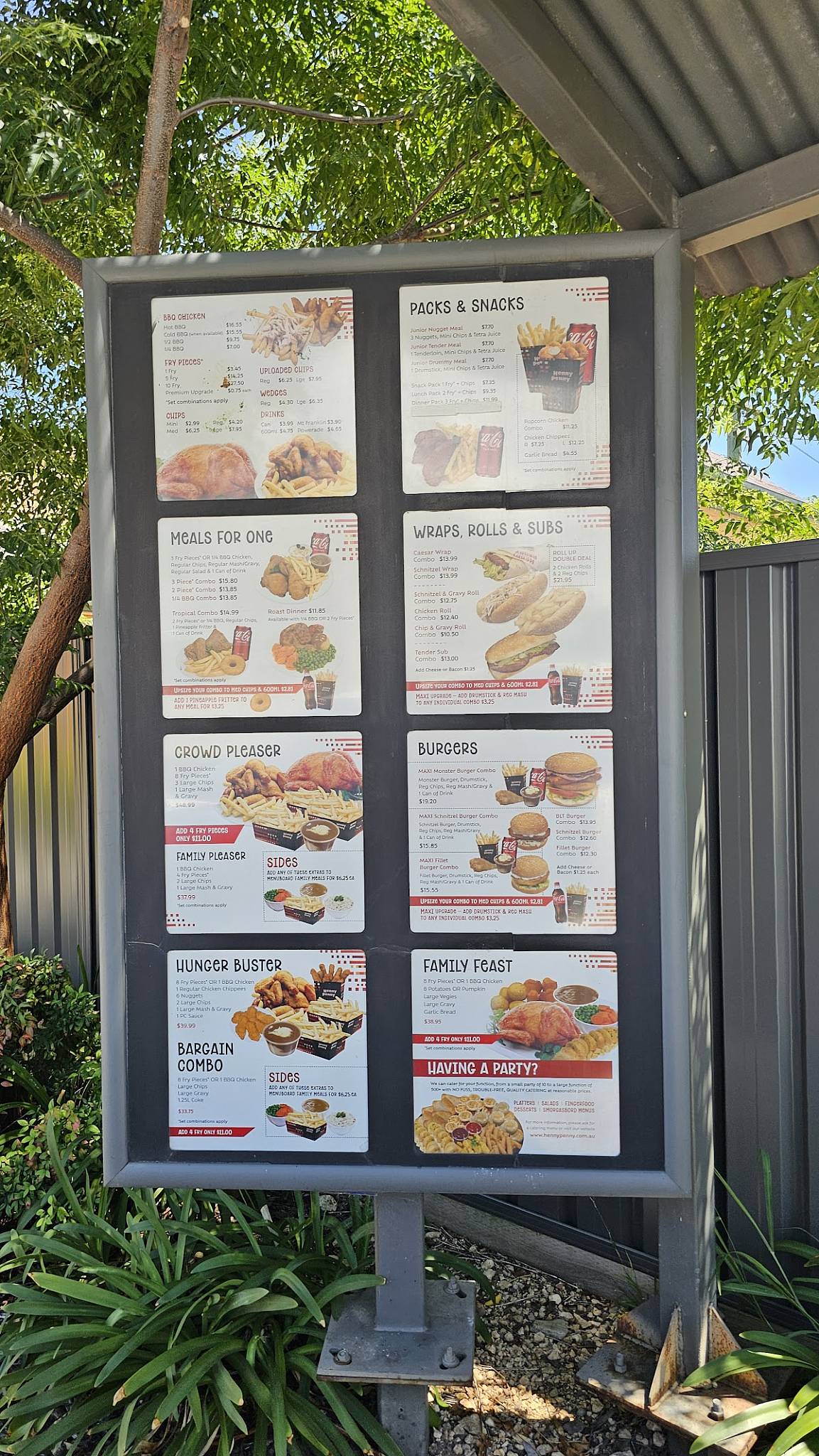 Menu at Henny Penny restaurant, East Maitland