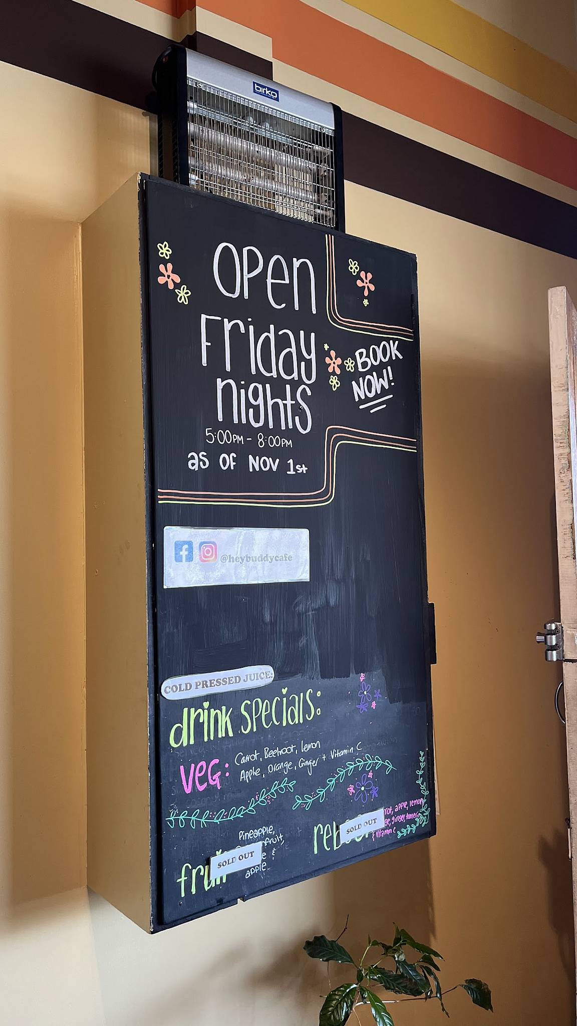 Menu at Hey Buddy cafe, West Ulverstone, 35 Queen St