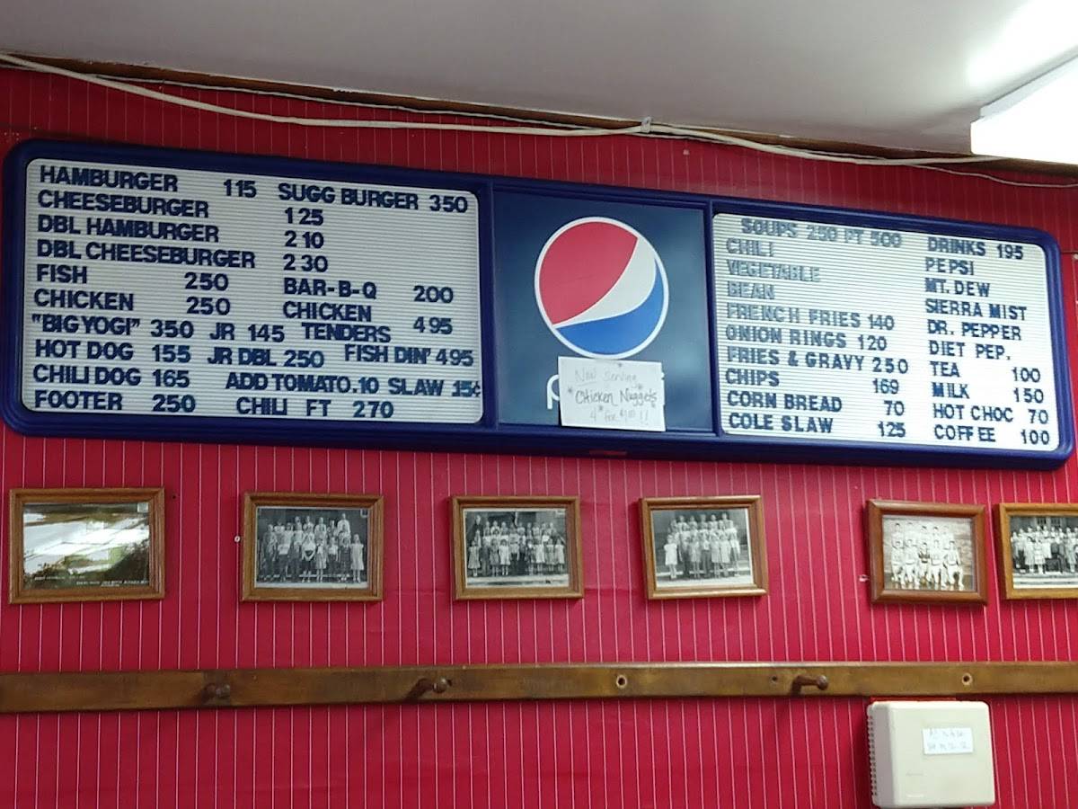 Menu at Hickie's Hamburger Inn fast food, New Boston
