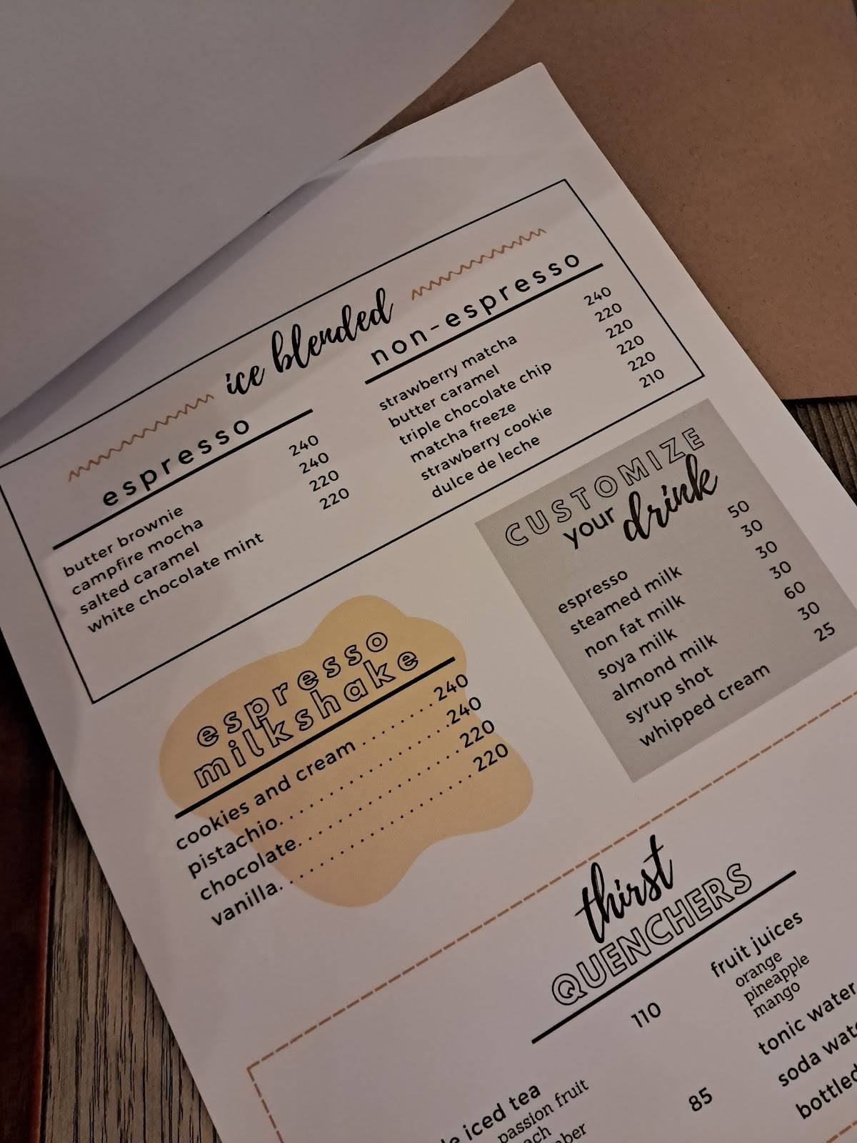 Menu at High Grounds Café cafe, Quezon City
