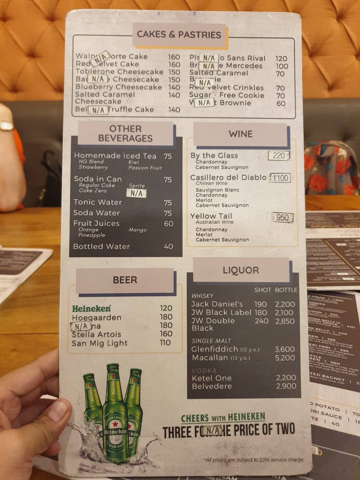 Menu at High Grounds Café cafe, Quezon City