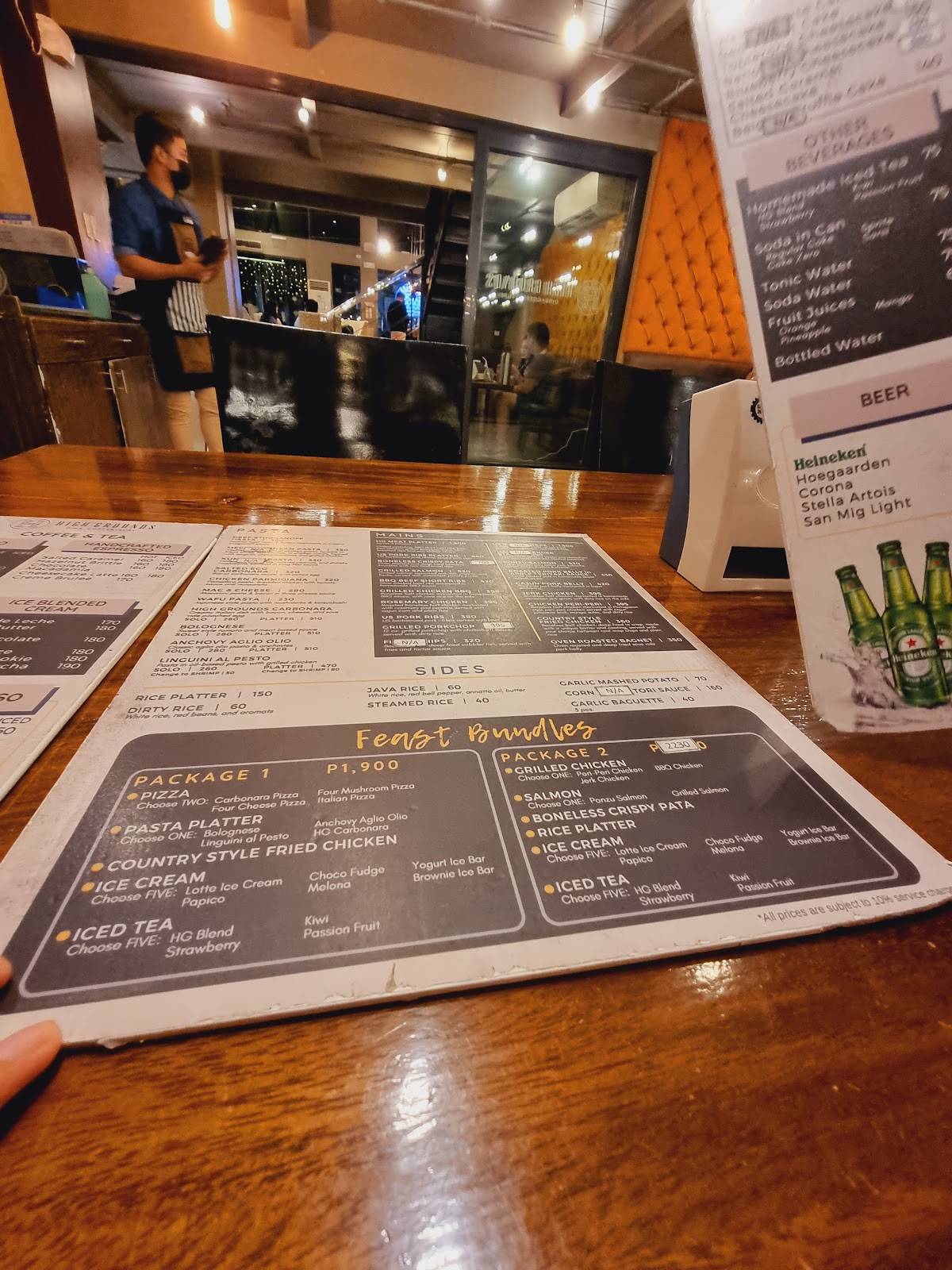 Menu at High Grounds Café cafe, Quezon City