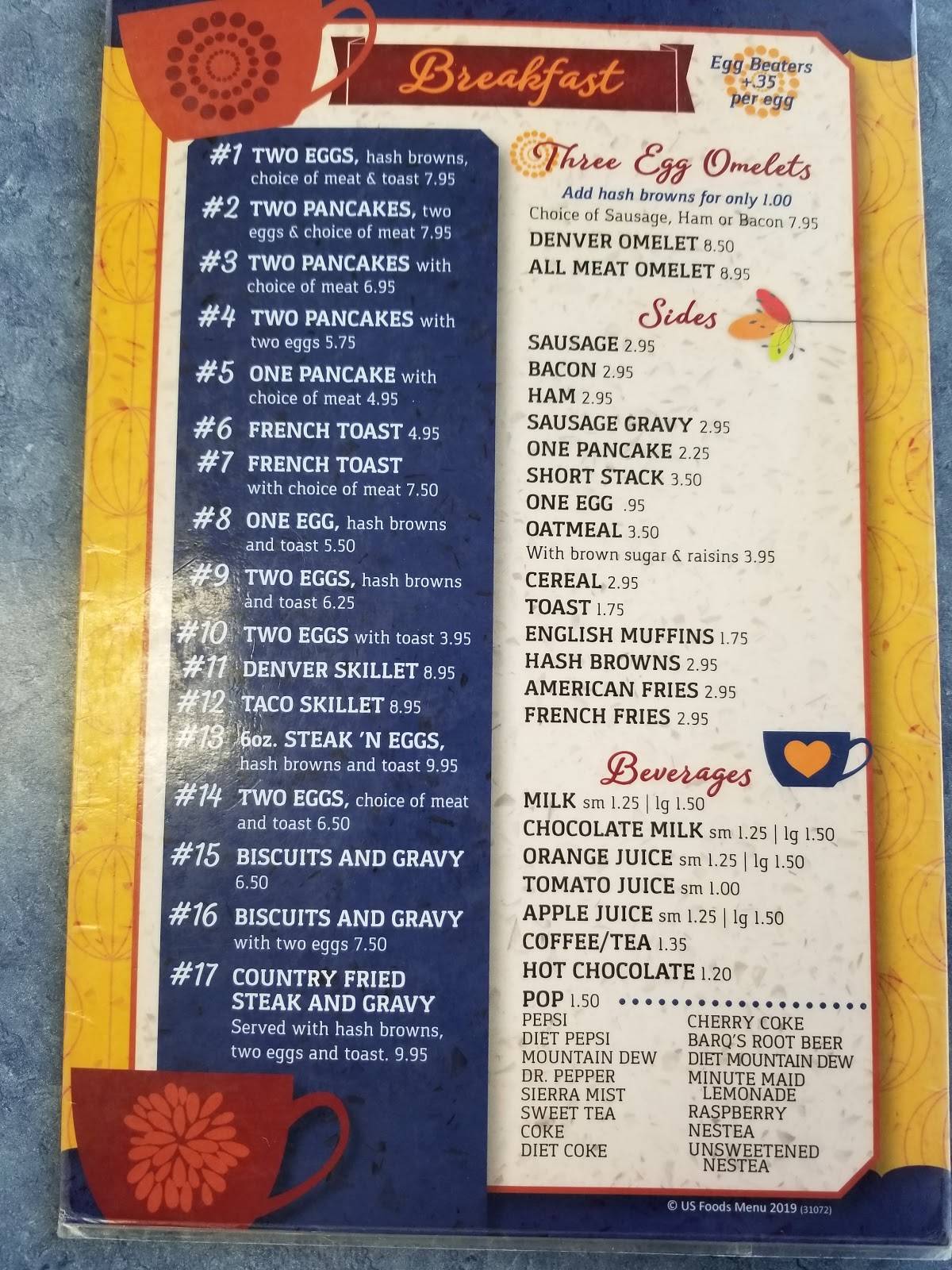 Menu at Hills 210 Cafe & Subs, Wahpeton
