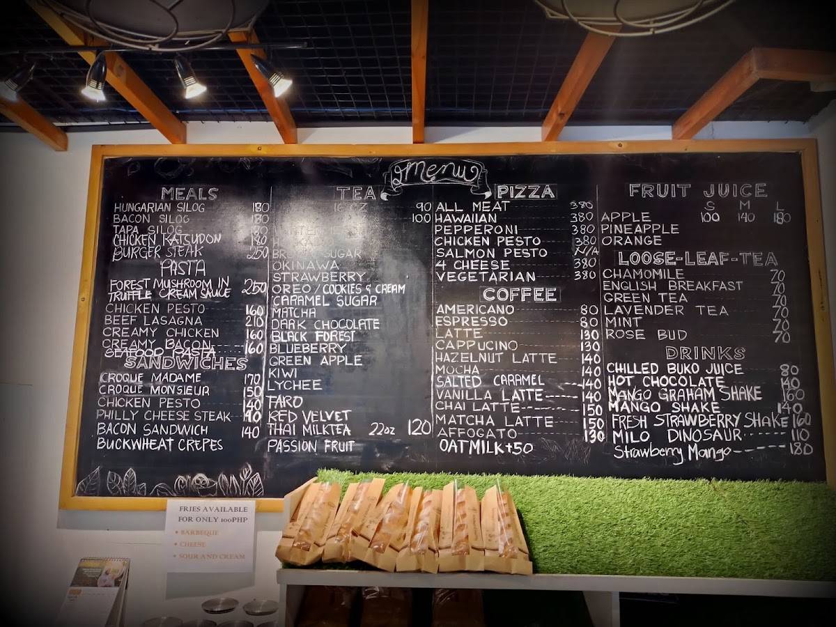 Menu at Honoré Bakery and Café, Kalibo