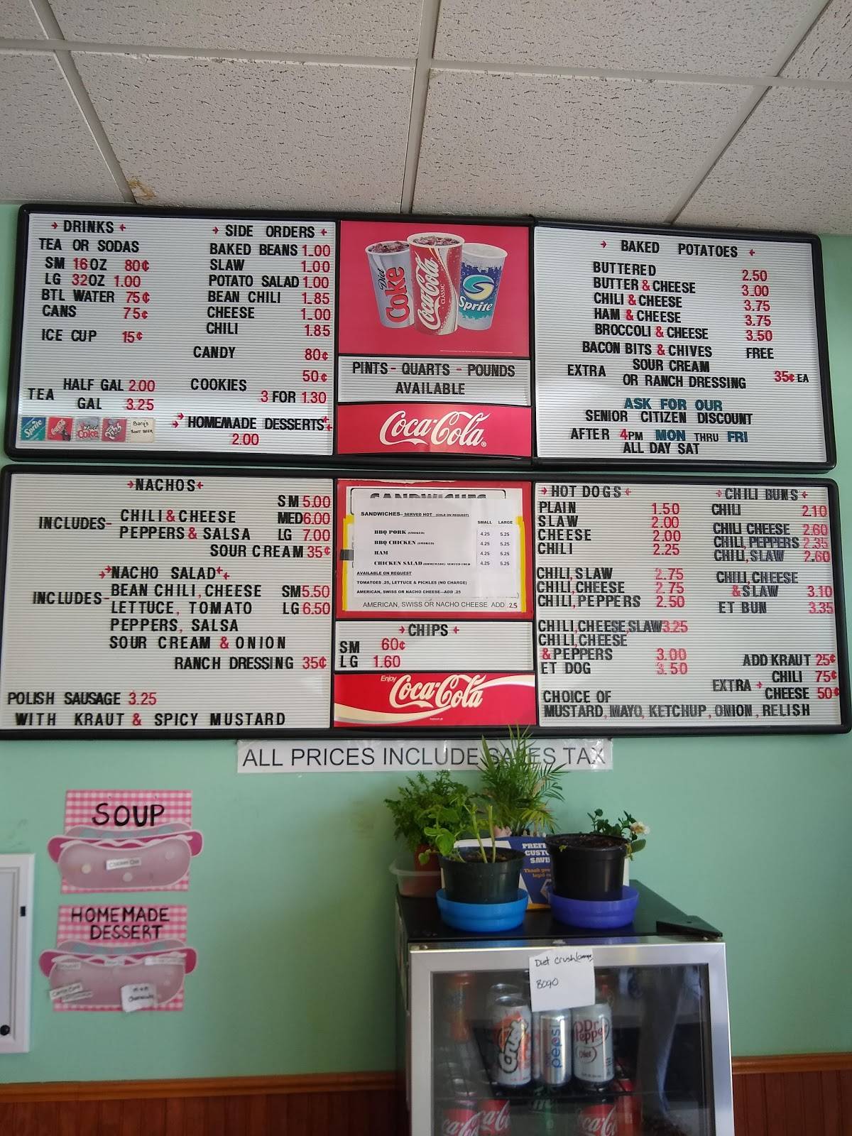Menu at Hot Dog Corner restaurant, Johnson City, Bobby Hicks Hwy Suite 105