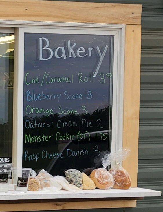 Menu at Hudson Square Coffee Company coffee house, Ashland