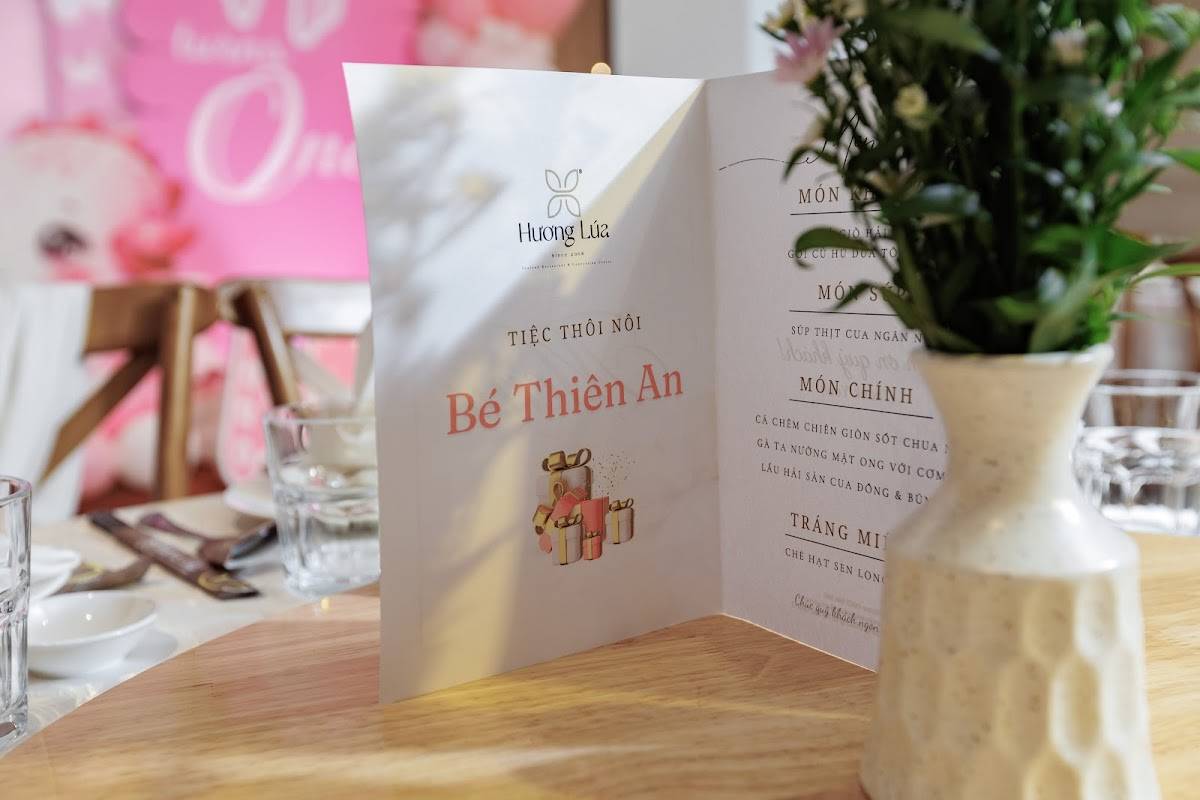 Menu at Hương Lúa Signature Restaurant, Ho Chi Minh City