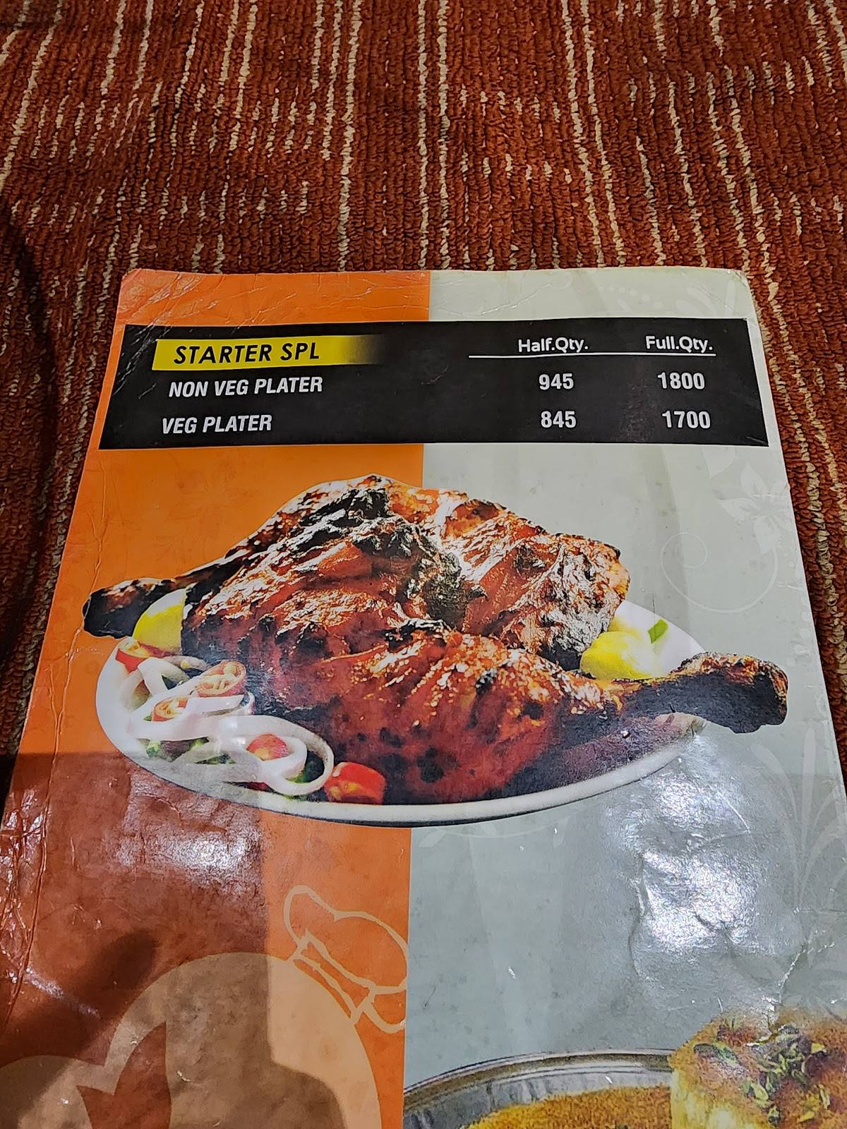 Menu at Girlfriend Mandi, Hyderabad, High Tech High Tech