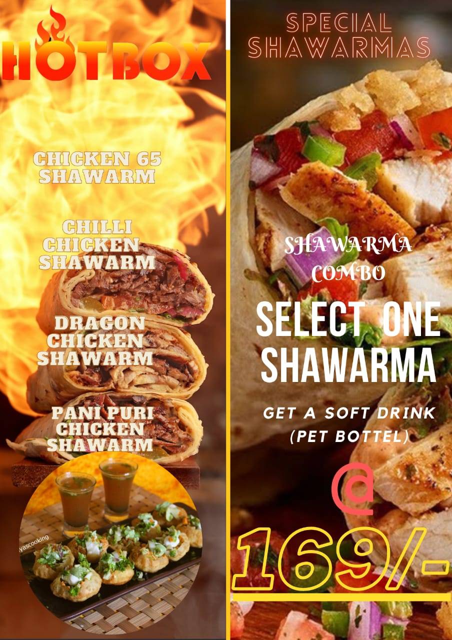 Menu at HOT BOX, Hyderabad