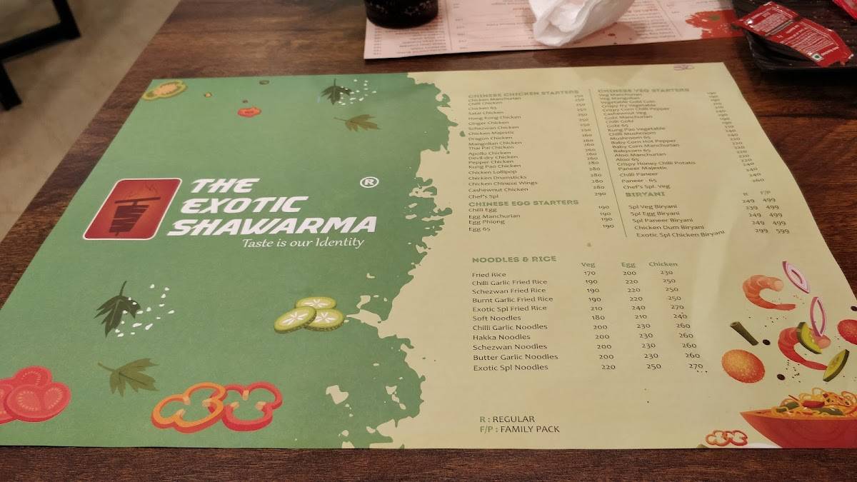 Menu at The Exotic Grill - Multicuisine Restaurant, Hyderabad, shop 1