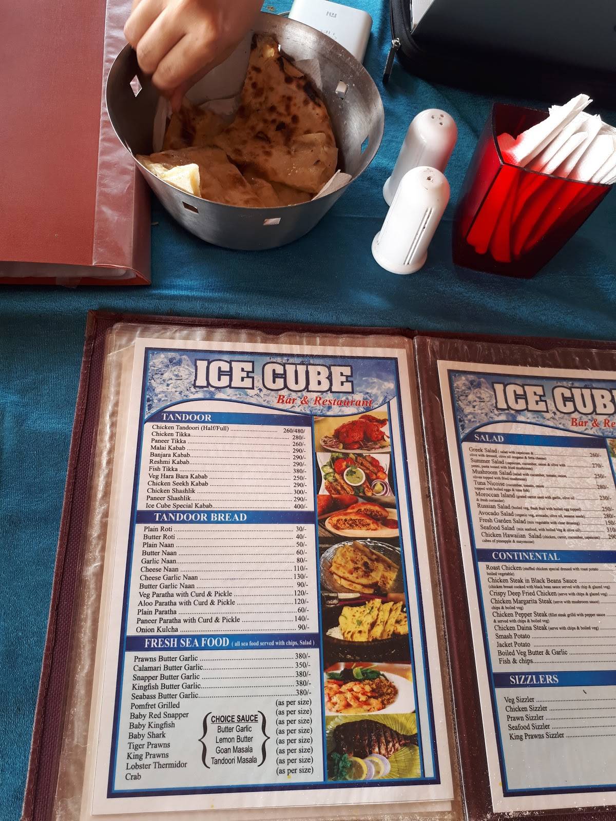 Menu at ICE-CUBE Beach Bar & Restaurant, Benaulim